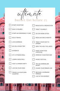 Ultimate Bucket List Before 25